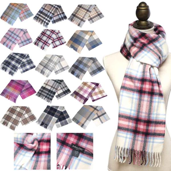 ■商品名 ジョシュアエリス カシミア 大判ストール マフラー チェック Joshua Ellis Cashmere Muffler RWC■カラー 全カラーチェック柄マルチ /1.(RWC51055) / 2.(RWC51057) / 3....