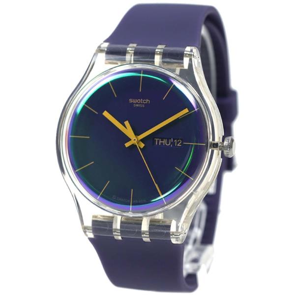 ■商品名 スウォッチ 腕時計 日付カレンダー パープル swatch SUOK712■カラー 文字盤カラー：パープル / ケースカラー：透明 / ベルトカラー：パープル■素材 ケース素材：プラスチック / ベルト素材：シリコン / ガラス素...