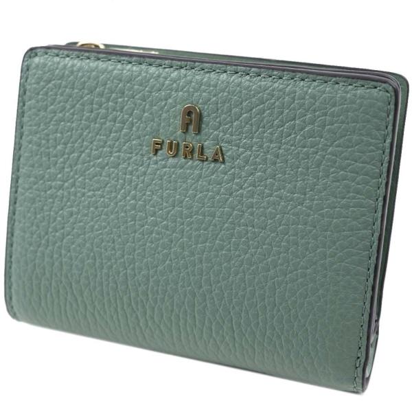 ■商品名 フルラ 財布 二つ折り財布 ミニ財布 コンパクト レディース グリーン FURLA CAMELIA S COMPACT WALLET L ZIP VITELL MINERAL GREEN WP00307 HSF000 1996S■...