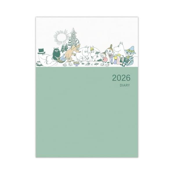 ムーミン/210×148mm/845872・Color:ムーミン・パッケージ個数:1・【サイズ】210×148mm・【仕様】本文72頁(4色印刷)、ジッパーポケット、ペンホルダー、ポケット付き・【内容】2025年12月始まり〜2027年3月...