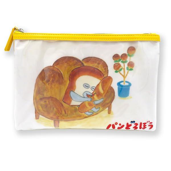 フラットポーチいとしのパン/W23×H15cm/PDB-009・パッケージ個数:1・サイズ：W23×H15cm・材質：PVC合皮、ポリエステル・生産国：中国