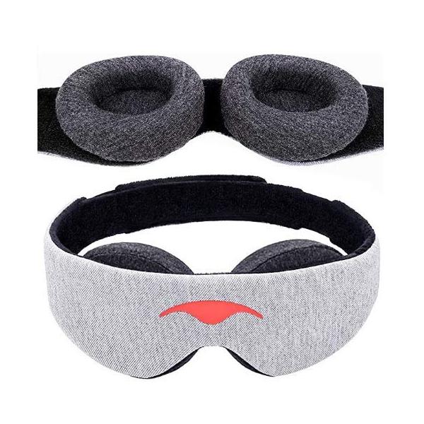 グレー/1個 (x 1)/SLEEP・100%光をカットするアイマスクです ? 調整可能なアイカップは顔によくフィットし100%光を遮断します。どんな環境や市政でも深い睡眠をとれます・目に全く圧力がかかりません ? 調整可能なアイマスクは縁...