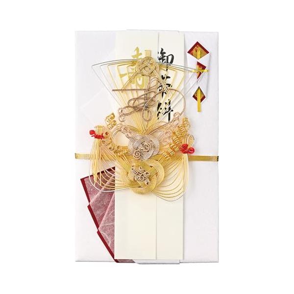 宝船ホワイト/140×225mm/キ-651・Style:宝船・パッケージ個数:1・宝船の飾りが品と華やかさがある大判の金封。婚礼用のみならず、結納の目録、金包みとしても利用可能。・【用途】婚礼・一般御祝・目録 【金額の目安】5万円~300...