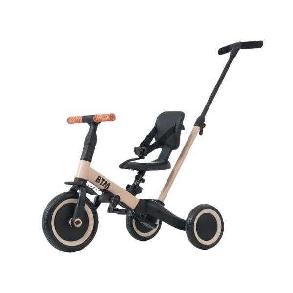 ベージュカメオ/71x29.3x52cm/MS199289・Color:ベージュカメオ・【5IN1多機能一台五役！】お子さんの成長に合わせてパーツを変更することで、手押し三輪車モード・ペダルのない足けりモード・通常の三輪車モード・自転車モー...