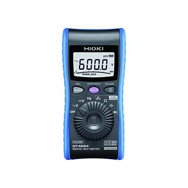 DT4224ブルー ブラック/-/DT4224・Style:DT4224・パッケージ個数:1・原産国:日本・【直流電圧】600.0 mV~600.0 V、4レンジ、基本確度: ±0.5 % rdg. ±5 dgt.・【交流電圧】6.000 ...