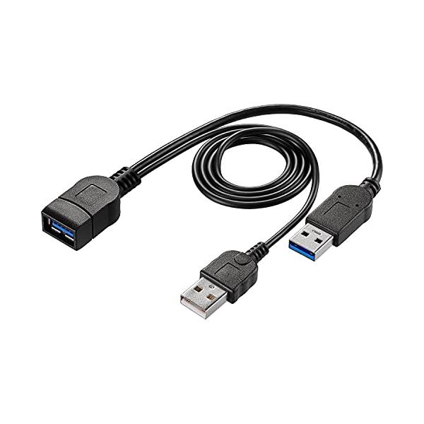 USB電源補助ケーブルブラック/-/UPAC-UT07M・[特長]USB電源補助ケーブル・[対応機種] アイ・オー・データ機器製のポータブルブルーレイ／DVDドライブ・[サイズ/重量] USB側：約20cm 給電側：約70cm/約35g・[...