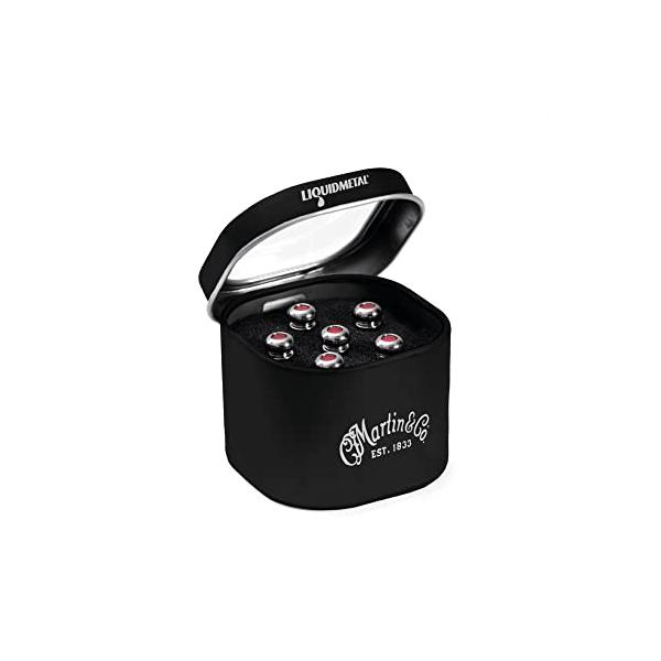 モダンブラック/-/18APP0007・PatternName:18APP0007・パッケージ個数:1・MARTIN 18APP0007 クローム/レッドドットLIQUIDMETAL LUXE BY MARTIN Bridge Pins ブ...