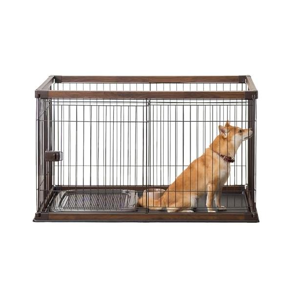 単品ウォールナット/中型犬用/PWSR-1280V・Color:ウォールナットSize:中型犬用Style:単品・商品サイズ（cm）／外寸：幅約120.0×奥行約80.0×高さ約71.0／内寸：幅約108.5×奥行約68.5／入口寸法：幅約...