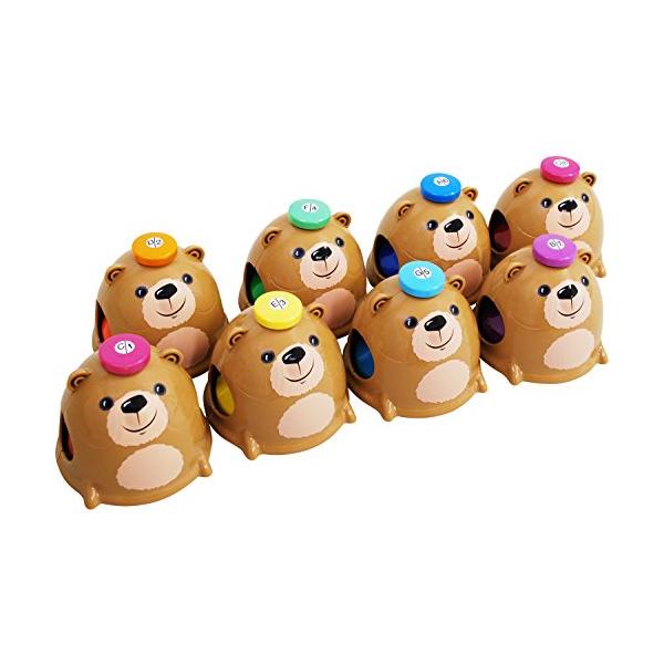 ブラウン/-/MB-8DB・パッケージ個数:1・デスクベル“MB-8DBは本体上部のボタン(ぼうし部分)を押すことで音が出るミュージックベル・ボタンの色で音階が異なるため、楽器に自信のない方は[色で演奏を覚える]こともできます・一般的な“振...