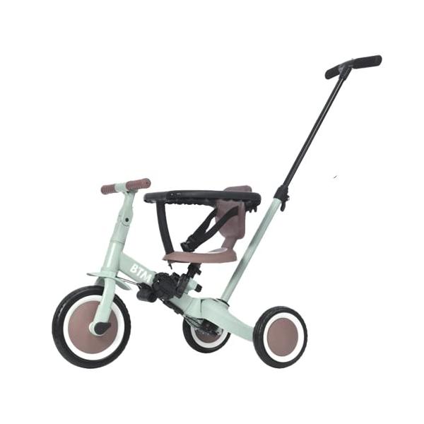 4in1ミント×ブラウン/71*51*52/MS295471・Color:ミント×ブラウンStyle:4in1・三輪車サイズ：71*51*52CM，ハンドルの高さ：47.2-50.2CM，サドルの高さ：32-35CM，サドルのサイズ：22*...