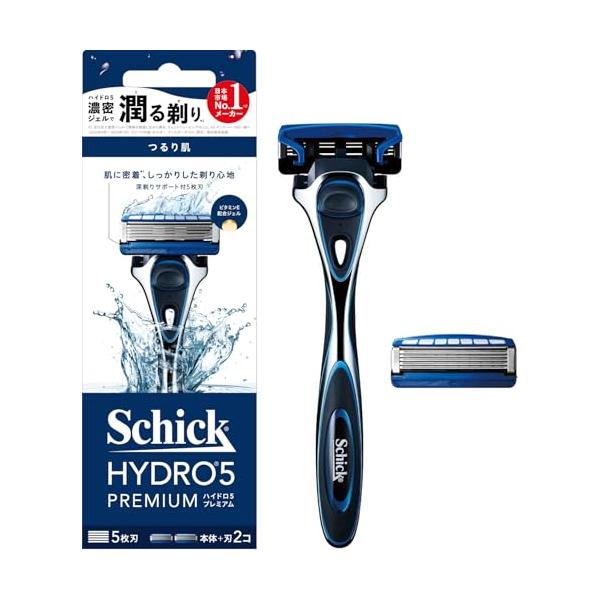 ハイドロ5プレミアムつるり肌ブラック/刃付き+替刃1コ/HPM5-210・PatternName:ホルダー(刃付き+替刃1コ)Style:ハイドロ5プレミアムつるり肌・パッケージ個数:1・極めた剃り味を実現する４つの革新技術・「ハイドログラ...