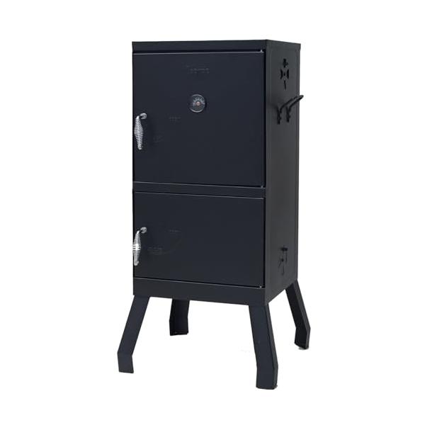 単品チャコールスモーカー/本体サイズ:49 x 46 x 110cm・調理室サイズ:幅40x奥行36x高さ41.5cm・調理室内クッキング網有効寸法:30 x 30cm・燃焼室サイズ:幅40x奥行36x高さ31cm・脚部高さ:23.5cm/...