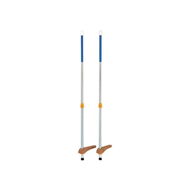 カラー竹馬スライド式青/高さ125cm/150cm(2段調節式)直径28mm、肉厚0.7mm/T-2120B・パッケージ個数:1・4段階調節式(125・135・140・150cm)・重さ 2.5kg/組・簡単組立・屋内外兼用・目安身長140...