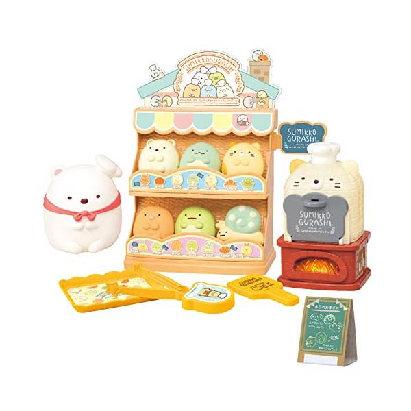 マルチカラー/?15 x 45 x 30 cm/331603・オーブンは炎がゆらめきながら光ります。・すみっコのかわいいパンは全部で6種類！・(C)2022 San-X Co.  Ltd. All Rights Reserved.