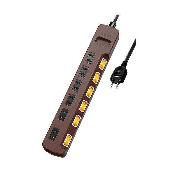 (1) 単品ブラウン/E) 3m 6個口/T-K6A-2630BR・Color:ブラウンStyle:(1) 単品・パッケージ個数:1・詳しくは「商品の仕様」「商品の説明」をご確認ください。・差込口毎にON/OFF切り替えができ、待機電力を節...