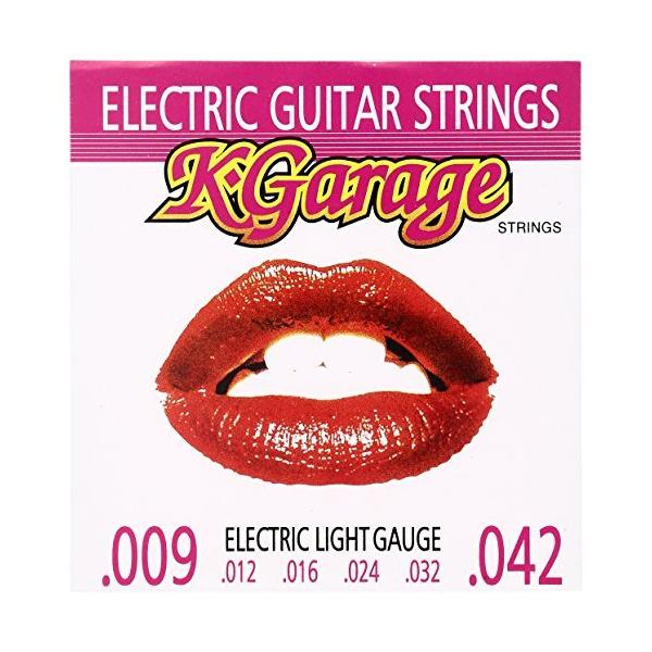 09-42 ライトゲージ-/-/E/G 09-42・Style:09-42 ライトゲージ・パッケージ個数:1・K-Garage エレキギター弦 1セット・ゲージ:ライト・.009/.012/.016/.024/.032/.042・1st/2...