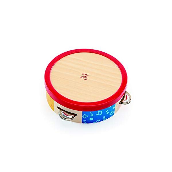 -/-/E0607・PatternName:タンタンタンバリン・パッケージ個数:1・世界60か国以上で愛される知育玩具、ハペのおもちゃ・シャンシャンときれいな音で、繊細な子どもの耳にもやさしい木製タンバリン・たたいて、振って、リズムをとって...