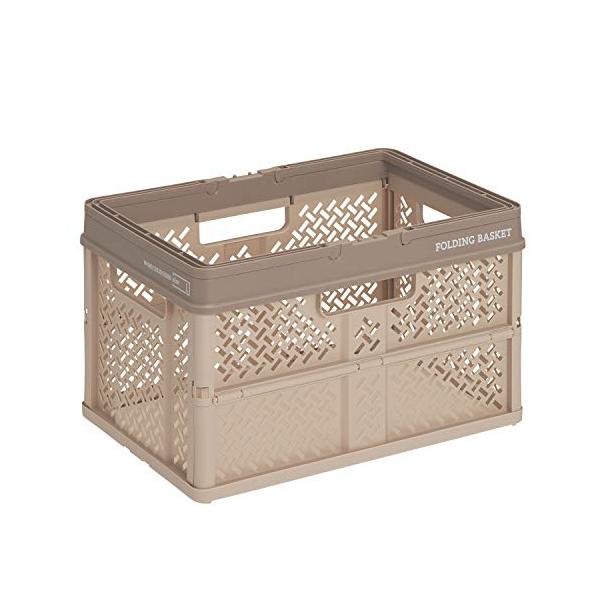 折りたたみコンテナ02_ベージュ/04_L/811000817・Style:折りたたみコンテナColor:02_ベージュSize:04_L・パッケージ個数:1・使用時：幅460×奥行310×高さ280mm・折畳時：幅460×奥行310×高さ...