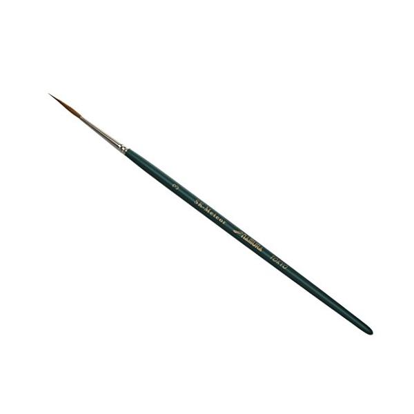 丸ブラック/3号/-・Size:3号Style:丸・長鋒の穂先は長い線や曲線を引くことに優れている・花、草木などの植物画、サイン、繊細な製作をされる方に欠かせない1本・含み、弾力、共に申し分なく、多くのアーティストから支持をいただいております。