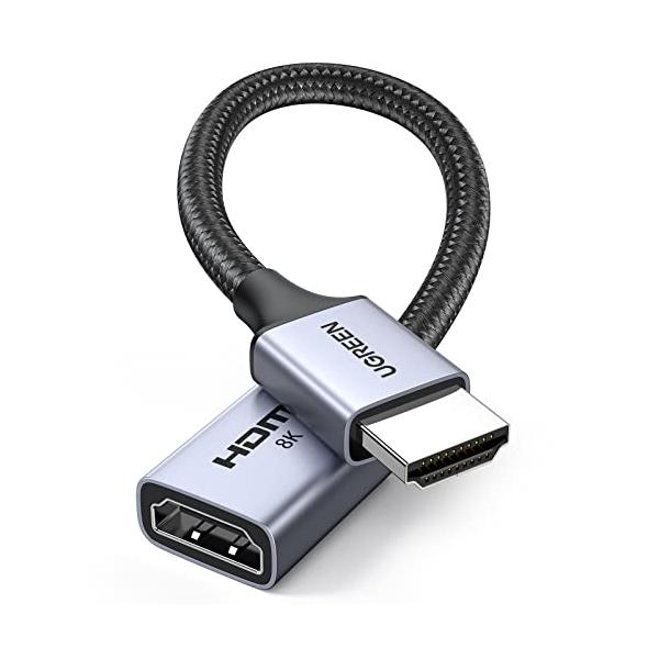 ブラック/-/15518・パッケージ個数:1・【最新の8K HDMI 2.1規格 】UGREEN HDMI延長ケーブルは最大7680 x 4320の解像度、最大8K@60Hz、4K@120Hz 144Hz、最大48Gbpsの伝送速度、HDC...