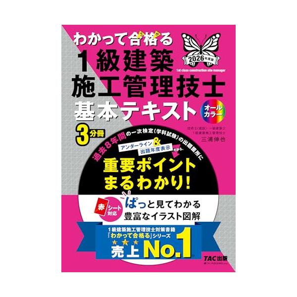 【いつでもどこでも手軽に学習できる、持ち運びに便利な3分冊形式です！！】  1級建築施工管理技術検定では、建築学から施工、施工管理法、法規まで、幅広い分野から出題されます。 そのため、いかに効率よく勉強を進めていくかが鍵となります。  では...