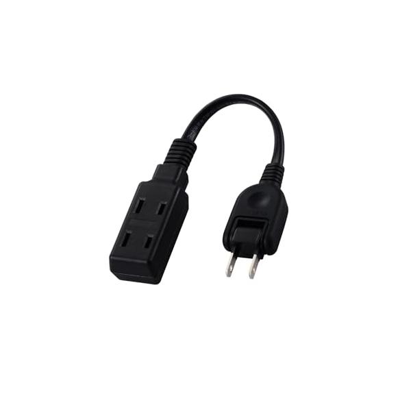 ブラック/0.1m/ECT-3401BK・Color:ブラックSize:0.1m・パッケージ個数:1・プラグを差込口に接続することでコンパクトにできるため、カバンなどに収納する際もかさばらず、持ち運びに便利な2ピン式3個口のモバイルタップで...