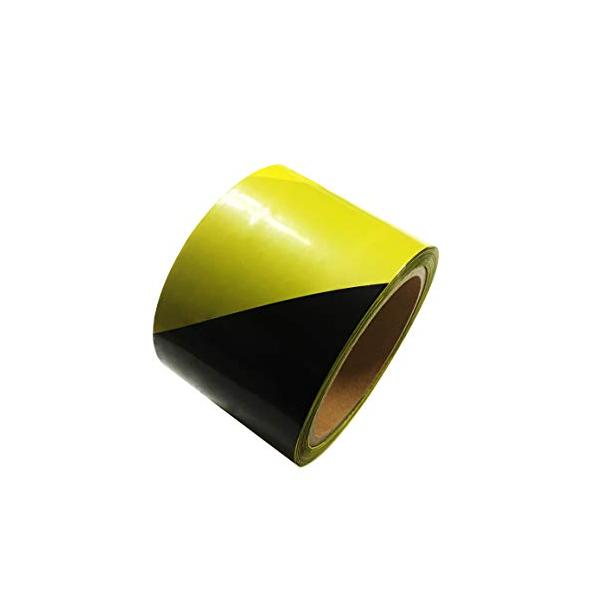 黄/黒トラ柄黄/黒/幅70mm x 長さ130m/11642・Style:黄/黒トラ柄・パッケージ個数:1・バリケードテープ 黄/黒トラ柄 130ｍ 標識テープ危険表示テープ 非粘着性PE 幅70mm x 130m・非粘着性PE素材のバリケ...
