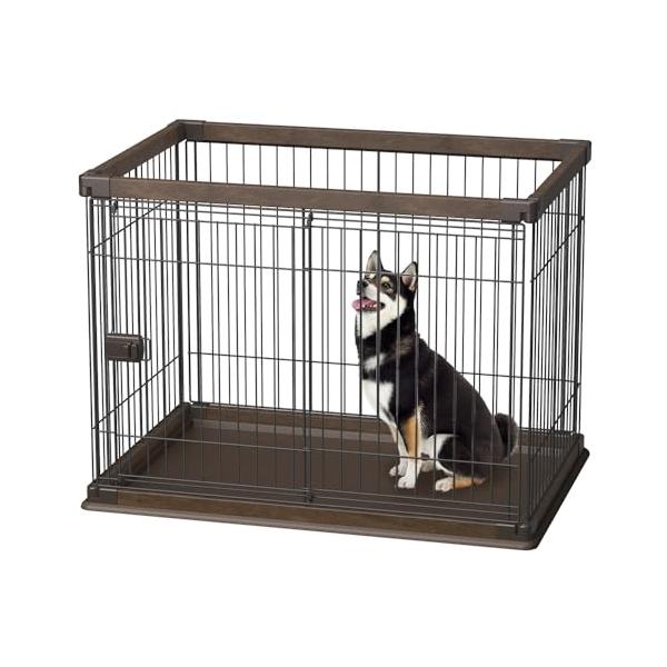 ハイタイプウォールナット/97.5L x 66.5W x 71H cm (小型犬向け)/PWSR-960V・Color:ウォールナットSize:97.5L x 66.5W x 71H cm (小型犬向け)・パッケージ個数:1・商品サイズ（c...