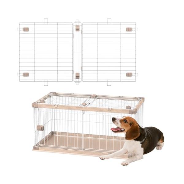 屋根ライトナチュラル/中型犬用/PWSY-1260V・Color:ライトナチュラル・商品サイズ（cm）：幅約115.5×奥行約63.0・重量：約2.62kg・適合犬サイズ（目安）：小型犬、中型犬・主要材質／線材：スチール（エポキシ粉体塗装）...