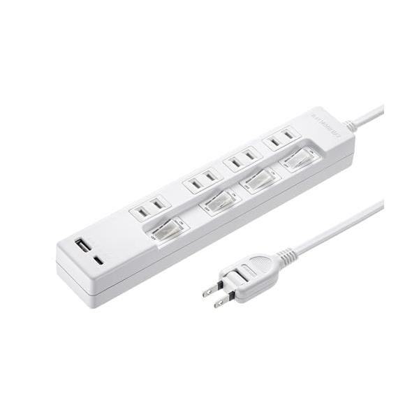 ホワイト/-/TAP-B102UC-2W・パッケージ個数:1・USB出力合計2.4A仕様で、USB Aポート、Type-Cポートともに最大5V・2.4A出力です。・USB A、Type-Cポート共に、自動識別ICの機能が付いており、スマホや...