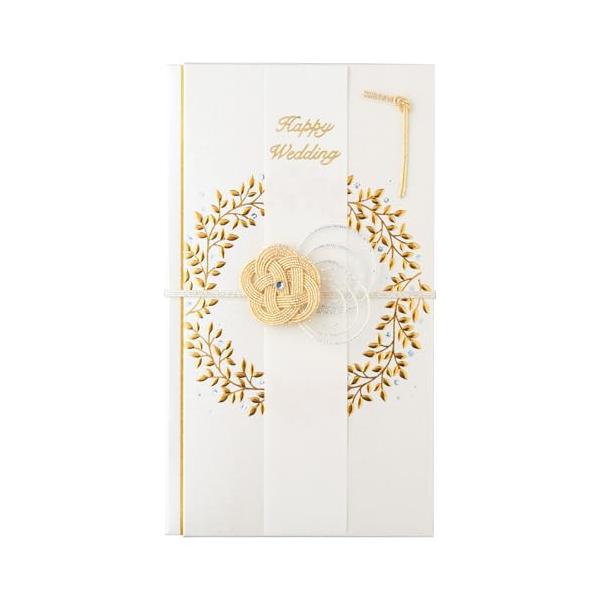祝儀袋ホワイト/105×185mm/キ7W・Color:ホワイトPatternName:祝儀袋・パッケージ個数:1・教会での結婚式にぴったりな洋風金封です。・水引にワンポイントでラインストーンをあしらい、パール紙と箔押しで品が良く落ち着いた...