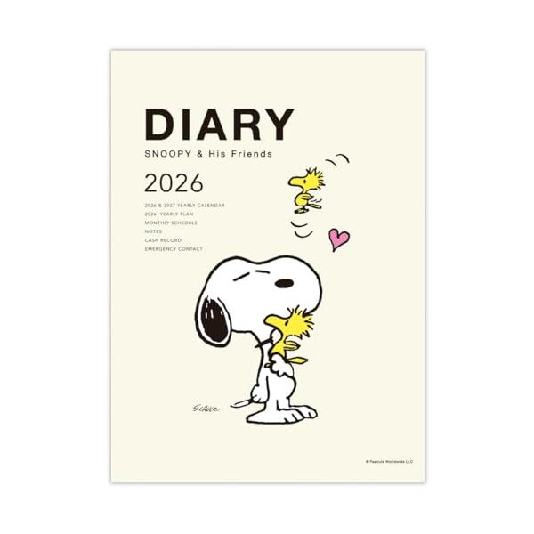 クリーム/A5/845674・Size:A5Color:クリーム・パッケージ個数:1・【サイズ】210×148mm・【仕様】本文72頁(4色印刷)、ペンホルダー、ポケット付き・【内容】2025年10月始まり・イヤーカレンダー・イヤリープラン...