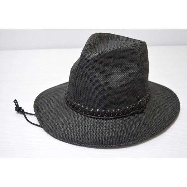 【品　名】編みこみ帯/メッシュ/テンガロン/ウエスタンハット【カラー】ブラック（ペーパー８８％ｘポリエステル１２％）メッシュ素材【サイズ】男女兼用　　頭周り５７ｃｍ　つばｘ７ｃｍ　深さｘ１４ｃｍ　　 新品未使用品　編みこみ【メッシュ】帯の付...