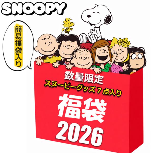 スヌーピー 数量限定 福袋必ず7点入ってます。スヌーピーのお得な福袋をご用意いたしました。クリスマス柄の袋も一緒に同封します。何が入るかお楽しみ、とってもお買得な福袋！！内容は・・・届いてからのお楽しみ♪クリスマスプレゼントとしてはもちろん...