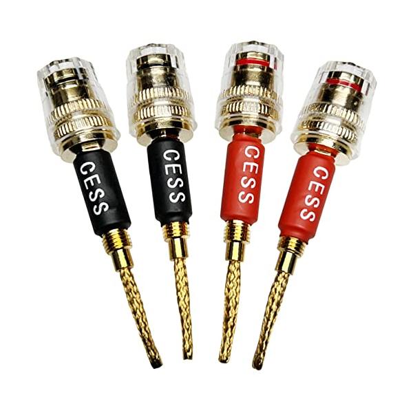 編組タイプから4mm。ブラック&amp;レッド/-/s162-2in*04・Style:編組タイプから4mm。・パッケージ個数:1・編組ピンバナナプラグから4mmバナナメスジャック。・編組ピンバナナプラグをバインディングポストに接続し、バイ...