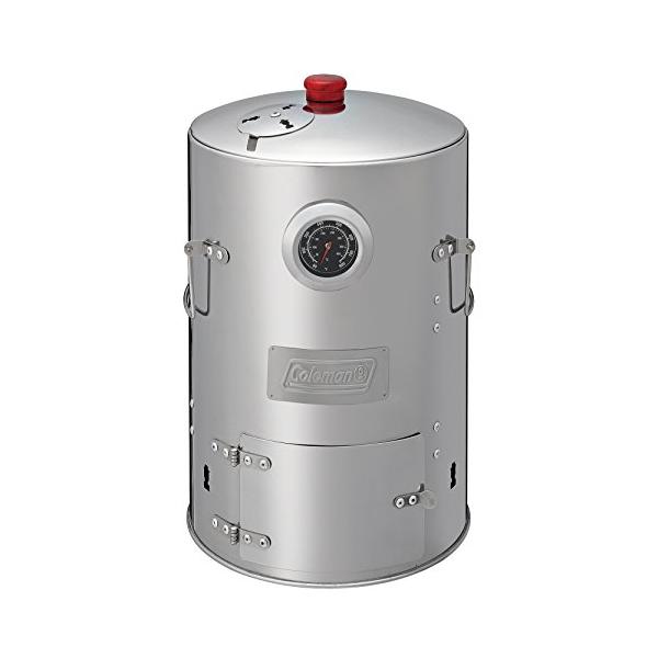 シルバー/約25×26.5×高さ40cm/2000026791・パッケージ個数:1・丈夫なステンレス製の熱燻製にも対応した本格スモーカー・ふた裏から付属のフックで魚などを吊るしスモーク可能・2段棚式の内部は十分な量の食材を一度にスモーク可能...