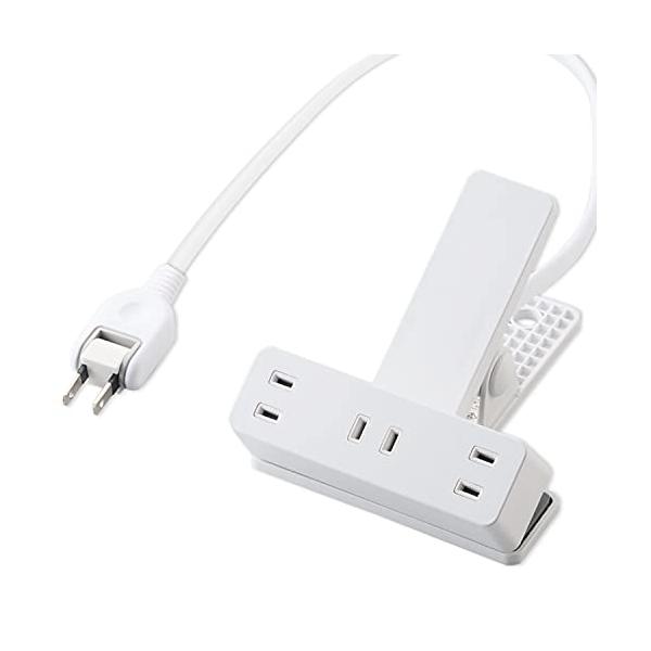 ホワイト/2.5m/T-KF03-2325WH・Color:ホワイトSize:2.5m・パッケージ個数:1・机などに挟んで利用することができるクリップ機構を搭載した2ピン式の3個口タップです。固定使用だけでなく、タップを常設できないダイニン...