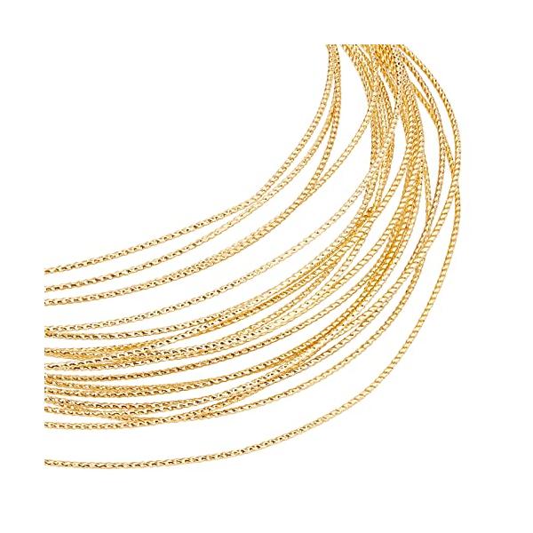 -/0.8mm/-・Size:0.8mm・量：全長5m、線径0.8mm、金色・素材：真鍮製、14Kゴールドフィルド。酸化しにくく、長期間色を保持できます。高品質な素材から作られて、精美で耐用性があります。・優れた延性：曲げやすく、形状を保持...