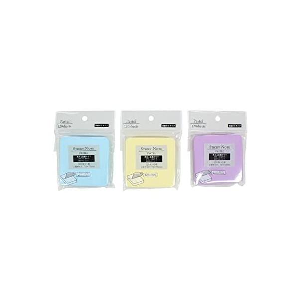 接着剤無色 (Mushoku colorless)/７．５×７．５ｃｍ/-・パッケージ個数:1・ふせん・全面のり・角丸・パステル・７．５×７．５ｃｍ