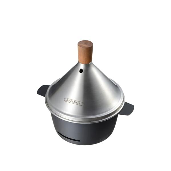 BLACK/-/APS-7000・Color:BLACK・パッケージ個数:1・サイズ:全長23×幅18×高さ22cm・重量:約830g・材質:本体/鋼板（シリコン樹脂塗装）、蓋、内蓋、網/ステンレス鋼（クロム18％、ニッケル8％）、チップ皿...