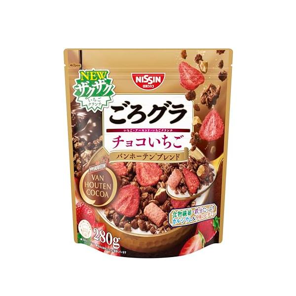 チョコ いちご バンホーテン ブレンド・パッケージ個数:1・原材料:オーツ麦フレーク(オーストラリア製造又はイギリス製造又はその他)、小麦シリアルパフ(大豆を含む)、砂糖、ライ麦シリアルパフ(コーングリッツ、ライ麦粉、小麦粉、その他)、植物...