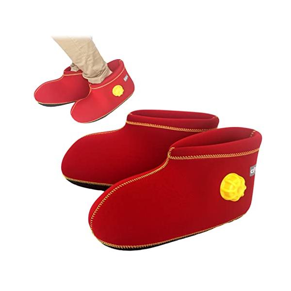 ブラックレッド/Mサイズレッド/4530628535050・FlavorName:ショートタイプレッドM・パッケージ個数:1・足から温めて全身ポカポカ。 底もついていて軽い移動ができます。 ひんやりするキッチンなどでの立ち仕事も、これがあれ...