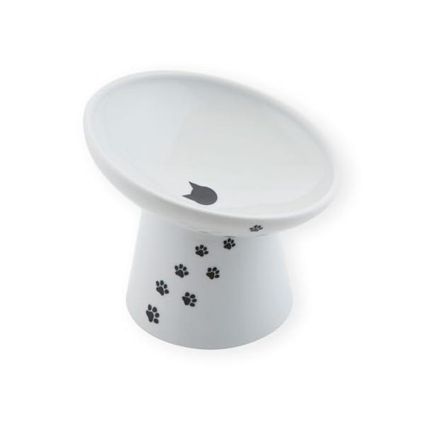 脚付+斜めハイタイプa) 猫柄ホワイト/ラージ/4580471867594・Color:a) 猫柄ホワイトSize:ラージStyle:脚付+斜めハイタイプPatternName:単品・パッケージ個数:1・「猫工学」に基づいたデザイン食器で、...