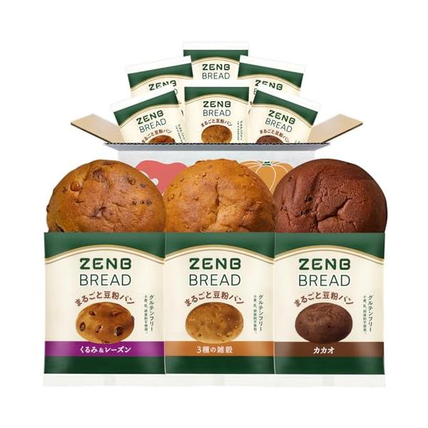 -/ブレッド3種9個/-・Size:ブレッド3種9個・??累計販売食数2000万食（2025年4月30日時点）を突破した「 ZENBヌードル （ ゼンブヌードル ）」と同じ、スーパーフード黄えんどう豆を使った、まるごと豆粉パン「ゼンブブレッ...
