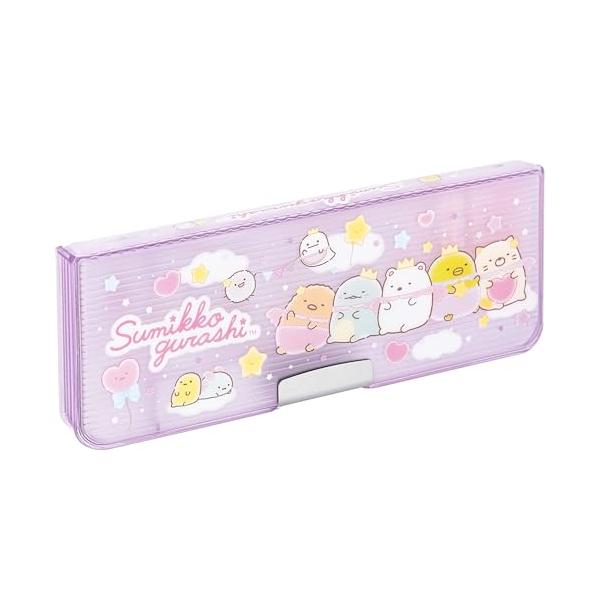 ペンケースA柄/H0mm/PT14201・Color:A柄・シリーズすみっコぐらしのハッピスクールシリーズ・サイズ約85×220×30mm・仕様両面開きタイプ・付属時間割表、お名前シール