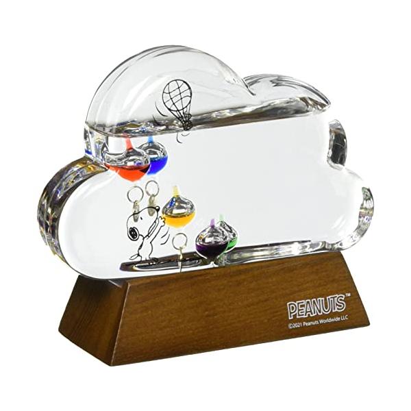 ガラスフロート温度計 クラウドガラスフロート温度計/W13.5×D5×H11cm/151-333211・Style:ガラスフロート温度計 クラウド・パッケージ個数:1・重量:280g・材質:ホウケイ酸ガラス・パラフィンオイル・天然木(ニレ材...