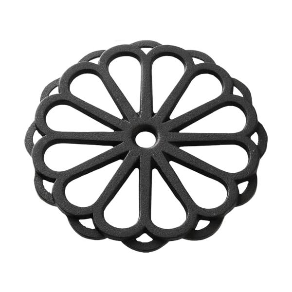 黒/小/17027・Size:小・パッケージ個数:1・サイズ(cm):Φ17.5×H1.5・材質:本体鋳鉄 滑り止めエラストマー・原産国:日本