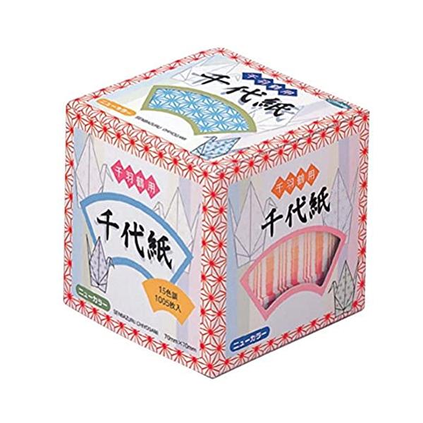 千代紙マルチカラー/70 x 70/20-1279・Style:千代紙PatternName:単品・パッケージ個数:1・麻の葉柄の千羽鶴用千代紙。折り図つき・対象年齢 : 3才から・男女共用