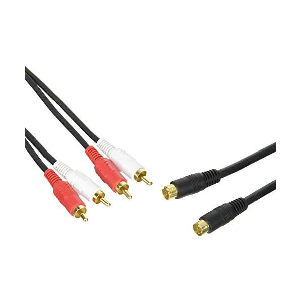 赤/-/SRCA-18G・パッケージ個数:1・端子 : 黒(Sビデオ映像)+赤/白(ステレオ音声)・長さ : 1.8 m
