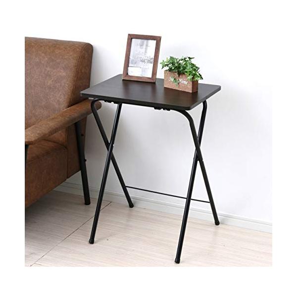 折りたたみダークブラウン/ブラック/幅50×奥行48×高さ70cm/RYST5040H(DBR/BK4)・Color:ダークブラウン/ブラックPatternName:2レギュラー・パッケージ個数:1・完成品(不要)・本体サイズ: 幅50×奥...